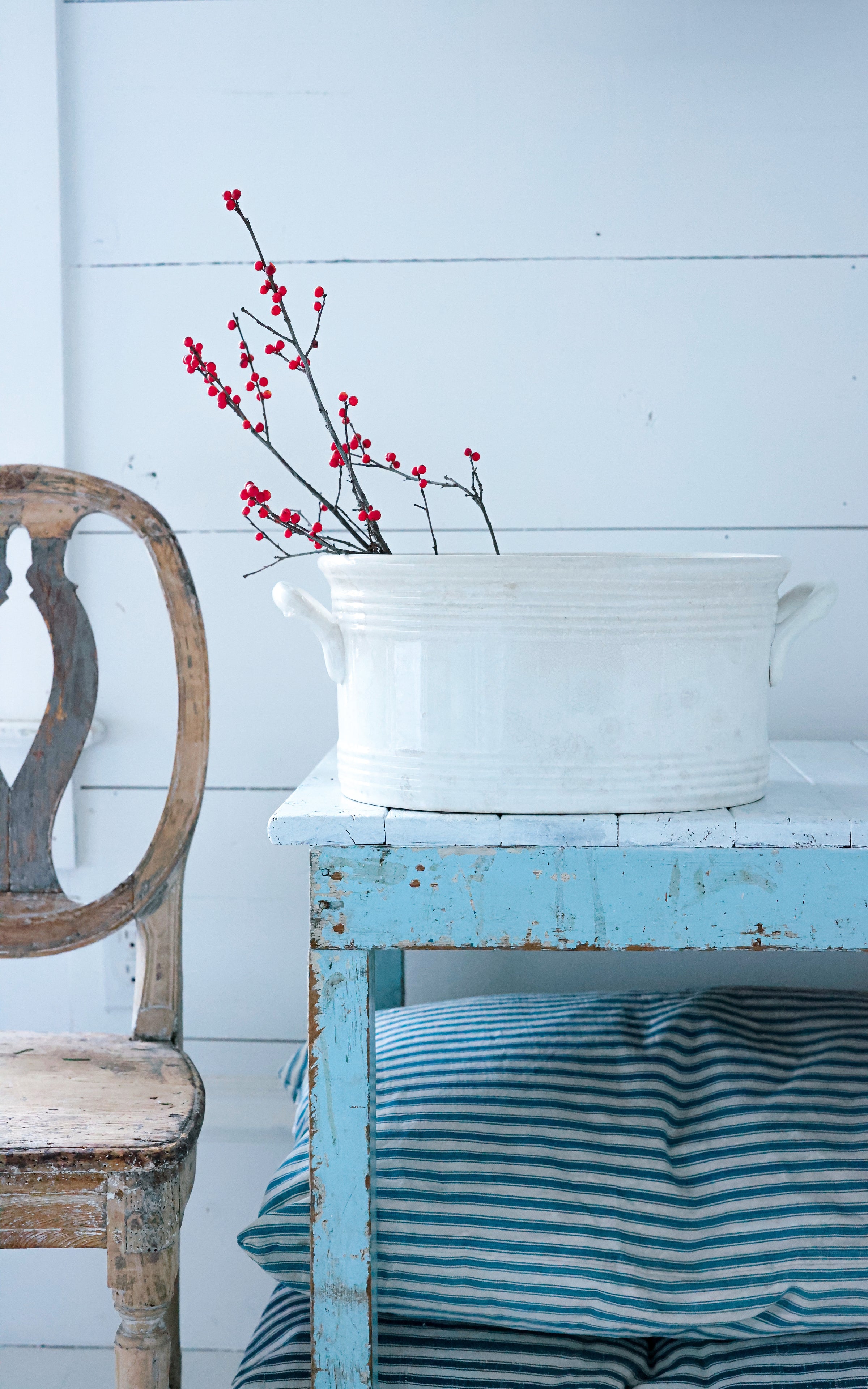 Large Vintage Dutch Ironstone Foot Bath – Dreamy Whites
