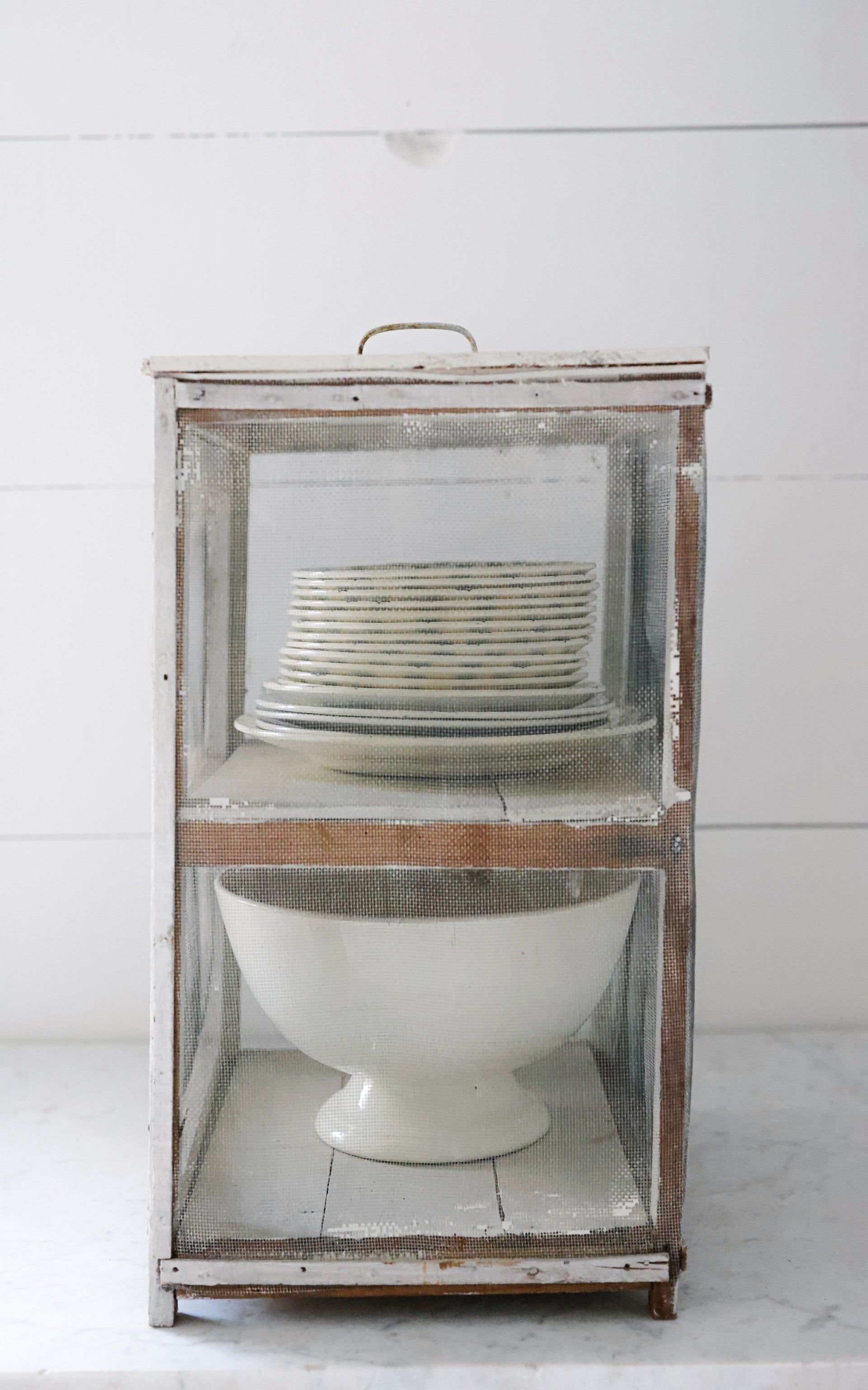 Vintage French Cheese Safe – Dreamy Whites