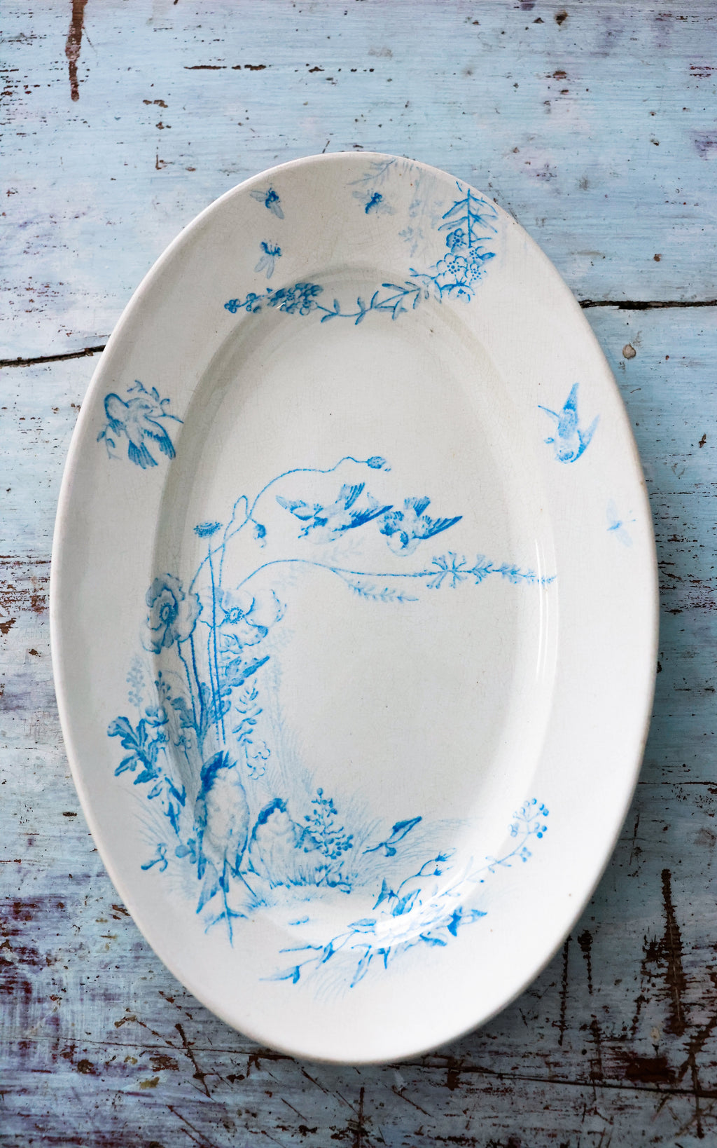 Vintage French Platter – Dreamy Whites