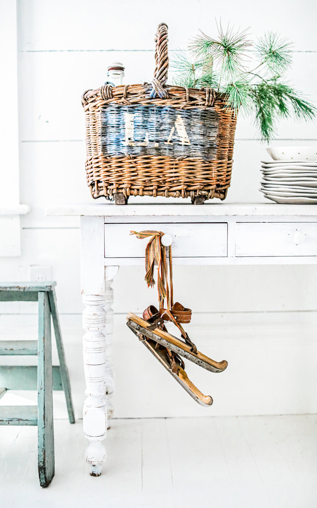 Vintage Dutch Ice Skates – Dreamy Whites
