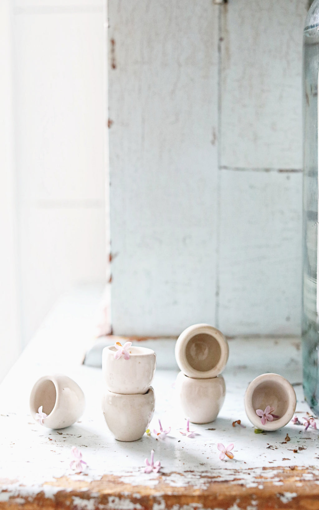 Set of Six Vintage French Stoneware Escargot Pots – Dreamy Whites